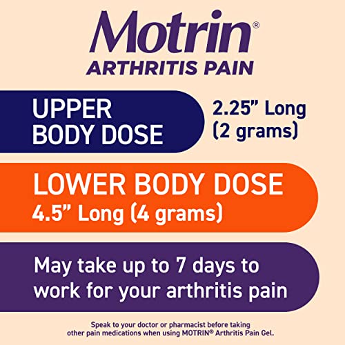 Motrin Arthritis Pain Relief Diclofenac Sodium Topical Gel 1%, Anti-Inflammatory Cream for Arthritis Pain in Hands, Wrists, Elbows, Knees, Feet & Ankles, NSAID Pain Relief Gel, 1.76 Oz