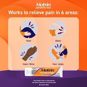 Motrin Arthritis Pain Relief Diclofenac Sodium Topical Gel 1%, Anti-Inflammatory Cream for Arthritis Pain in Hands, Wrists, Elbows, Knees, Feet & Ankles, NSAID Pain Relief Gel, 1.76 Oz