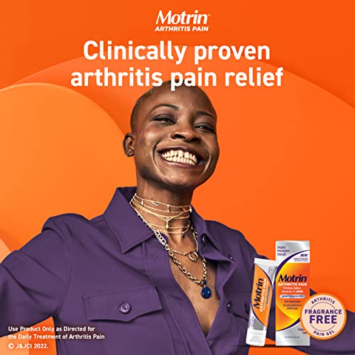 Motrin Arthritis Pain Relief Diclofenac Sodium Topical Gel 1%, Anti-Inflammatory Cream for Arthritis Pain in Hands, Wrists, Elbows, Knees, Feet & Ankles, NSAID Pain Relief Gel, 1.76 Oz