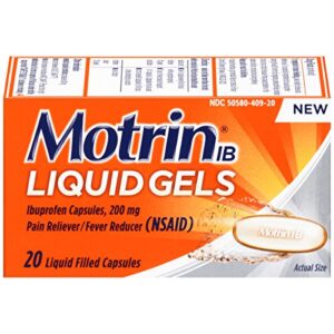 motrin ib liquid gels, 20 count