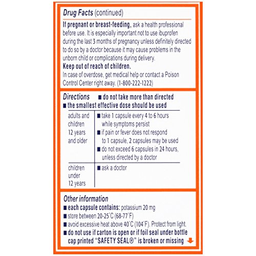 Motrin IB Liquid Gels, 20 Count