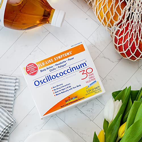 Boiron Oscillococcinum for Relief from Flu-Like Symptoms of Body Aches, Headache, Fever, Chills, and Fatigue - 30 Count