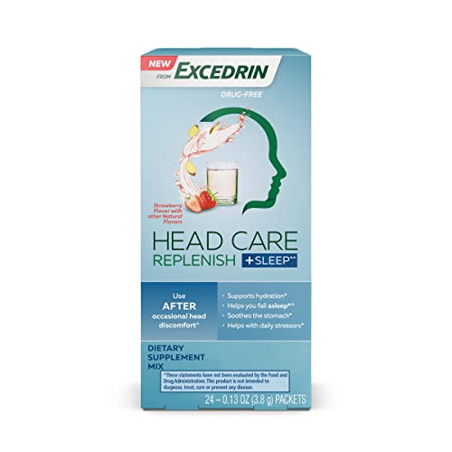 Head Care Replenish Plus Sleep From Excedrin Dietary Supplement for Head Health Support - 24 Packets