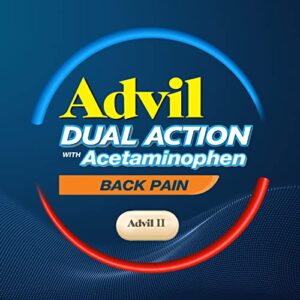 Advil Dual Action Back Pain Caplets Delivers 250mg Ibuprofen and 500mg Acetaminophen Per Dose for 8 Hours of Back Pain Relief - 144 Count