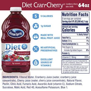 Ocean Spray Diet Cranberry Cherry Juice Drink, 64 Ounce