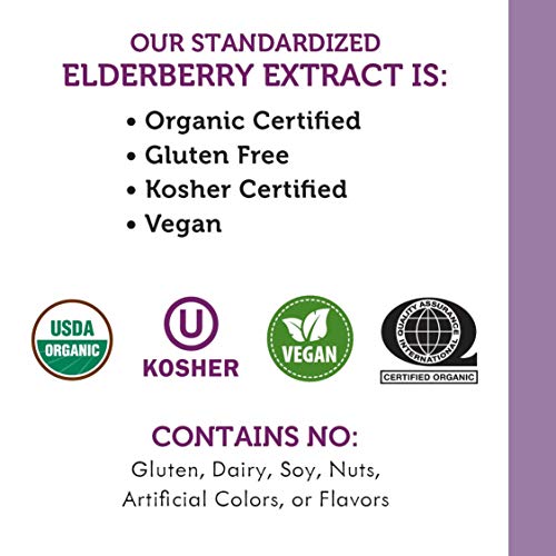 Nature's Way Sambucus Organic Elderberry Syrup for Kids, Black Elderberry Extract, Great Tasting, Gluten-Free, 4 Fl. Oz