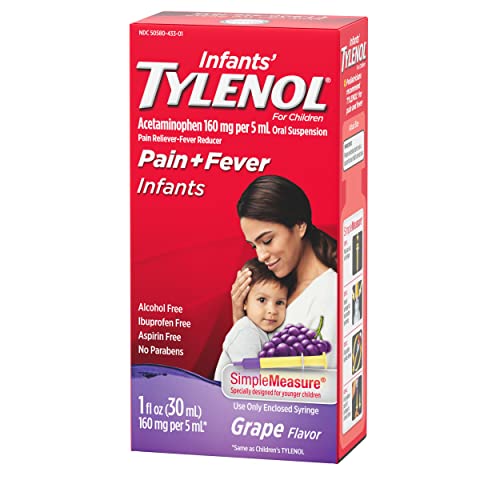 Tylenol Infants Acetaminophen Liquid Medicine, Grape, 1 fl. oz