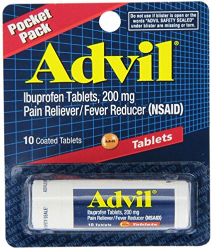 Advil Pain Reliever and Fever Reducer, Pain Relief Medicine with Ibuprofen 200mg for Headache, Backache, Menstrual Pain and Joint Pain Relief - 10 Coated Tablets