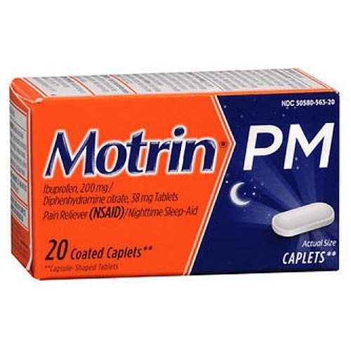 Motrin PM Coated Caplets - 20 ct, Pack of 4