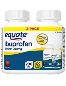 equate ibuprofen tablets, 200 mg, twin pack, 500 count