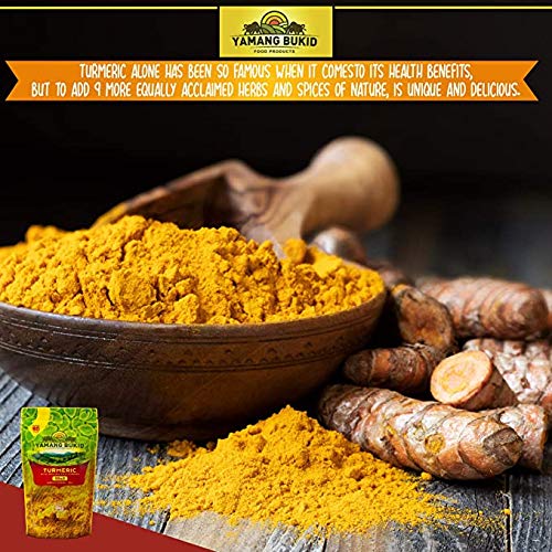 Turmeric Tea 10-in-1 Instant Powder drink w/ Gynura Procumbens Curcuminoids Curcumin Healthy natural herbs and spices Ginger, Lemongrass, Moringa, Naturall (1 Pack)