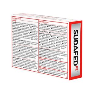 Sudafed PE Non-Drowsy Head Congestion + Pain Relief Caplets with Ibuprofen 200 mg & Phenylephrine HCl 10 mg, Nasal Decongestant & NSAID Pain Reliever & Fever Reducer, 20 ct