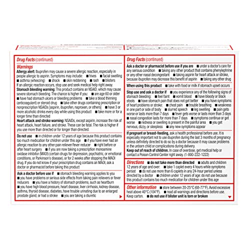 Sudafed PE Non-Drowsy Head Congestion + Pain Relief Caplets with Ibuprofen 200 mg & Phenylephrine HCl 10 mg, Nasal Decongestant & NSAID Pain Reliever & Fever Reducer, 20 ct