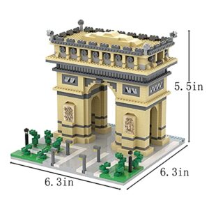 dOvOb Architecture Arc De Triomphe Micro Building Blocks Set (2020 Pieces) Famous Architecture Model Toys Gifts for Kid and Adult