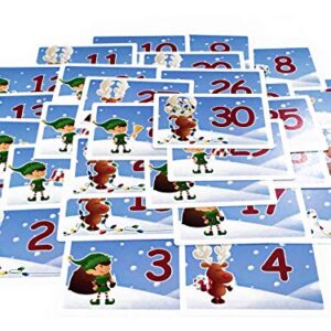 Apostrophe Games White Elephant Card Set, 50 Christmas Themed Cards and Carrying Pouch, White Elephant Exchange Card Set