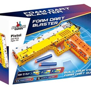 Apostrophe Games Foam Dart Blaster Toy Gun Building Block Set (222 Pieces) Build and Shoot Foam Darts