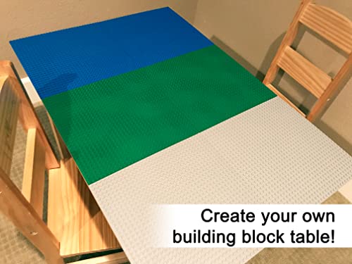 Apostrophe Games Building Blocks Base Plates Compatible with All Major Brands – 2 Pack, 10 x 10 Inches Baseplate for Building Bricks – Durable and Sturdy Baseplates (2X Green)