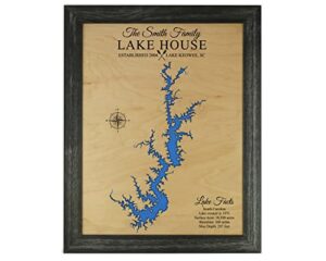 personalized house decor wood lake map of any lake – customized handmade gifts for lake house wall decor