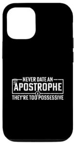 iphone 12/12 pro english apostrophe funny language teacher teaching graphic case