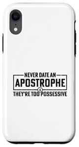 iphone xr english apostrophe funny language teacher teaching graphic case