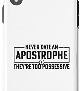 iPhone XR English Apostrophe Funny Language Teacher Teaching Graphic Case