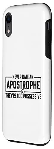 iPhone XR English Apostrophe Funny Language Teacher Teaching Graphic Case