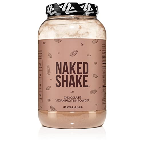 Naked Shake - Chocolate Protein Powder - Plant Based Protein Shake from US & Canadian Farms with MCT Oil, Gluten-Free, Soy-Free, No GMOs or Artificial Sweeteners - 30 Servings