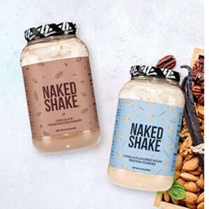 Naked Shake - Chocolate Protein Powder - Plant Based Protein Shake from US & Canadian Farms with MCT Oil, Gluten-Free, Soy-Free, No GMOs or Artificial Sweeteners - 30 Servings