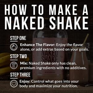 Naked Shake - Chocolate Protein Powder - Plant Based Protein Shake from US & Canadian Farms with MCT Oil, Gluten-Free, Soy-Free, No GMOs or Artificial Sweeteners - 30 Servings