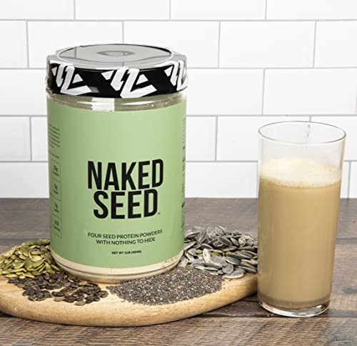 Naked Seed – 4 Seed Protein Powder, Only 4 Ingredients - Chia, Watermelon, Sunflower and Pumpkin Seed Protein – Gluten-Free, Soy Free, Vegan, No GMOs, No Artificial Sweeteners – 15 Servings