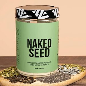 Naked Seed – 4 Seed Protein Powder, Only 4 Ingredients - Chia, Watermelon, Sunflower and Pumpkin Seed Protein – Gluten-Free, Soy Free, Vegan, No GMOs, No Artificial Sweeteners – 15 Servings