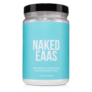 naked eaas amino acids powder – 50 servings – vegan unflavored essential amino acids 500 grams – instantized all natural eaa powder supplement