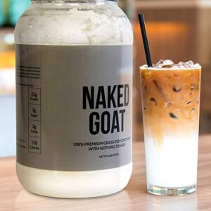 Naked Goat - 100% Pasture Fed Goat Whey Protein Powder from Small-Herd Wisconsin Dairies, 2lb Bulk, GMO Free, Soy Free. Easy to Digest - All Natural - 23 Grams of Protein - 30 Servings