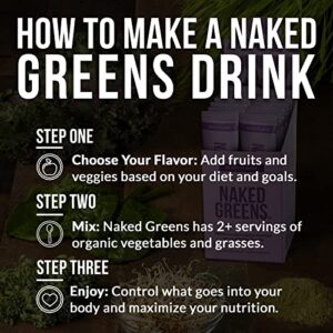 NAKED nutrition Mixed Berry Super Greens Powder Supplement Organic Greens Stickpacks