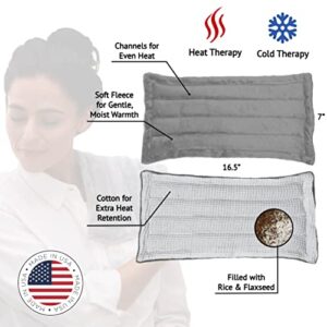 Microwavable Heating Pad Solutions Buddy - Moist and Large Heating Pad for Joints and Muscles Relief - Microwave Hot Pack Heat Pad for Cramps - Calming Chilled or Heated Pad Therapy - 1 Pack