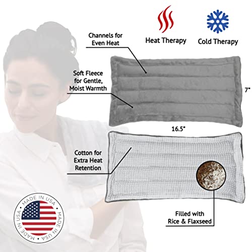 Microwavable Heating Pad Solutions Buddy - Moist and Large Heating Pad for Joints and Muscles Relief - Microwave Hot Pack Heat Pad for Cramps - Calming Chilled or Heated Pad Therapy - 1 Pack