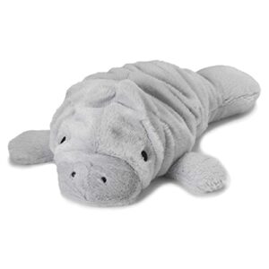 intelex warmies microwavable french lavender scented plush, manatee warmies, gray, 14″ x 8″ x 4″