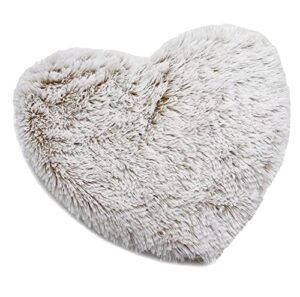 intelex warmies microwavable lavender scented heart heat pad, marshmellow brown