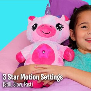 Ontel Star Belly Dream Lites, Stuffed Animal Night Light, Magical Pink and Purple Unicorn - Projects Glowing Stars & Shapes in 6 Gentle Colors, As Seen on TV