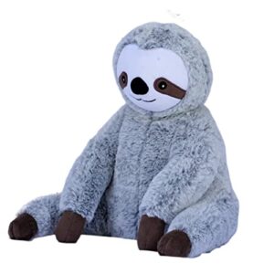 sensory4u weighted stuffed animal- super soft, cute bear weighted sloth stuffed animal- 2.5lbs weight for comfort and stress relief- durable, comfy weighted plush toy for kids & adults