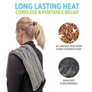 Extra Large Microwavable Heat Pack with Handle, Heating Pack for Shoulders, Neck, Knee and Stomach Cramps, Hot or Cold Reusable Heat Pack, Cordless and Portable Microwavable Heat Pack with Handle