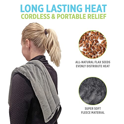 Extra Large Microwavable Heat Pack with Handle, Heating Pack for Shoulders, Neck, Knee and Stomach Cramps, Hot or Cold Reusable Heat Pack, Cordless and Portable Microwavable Heat Pack with Handle