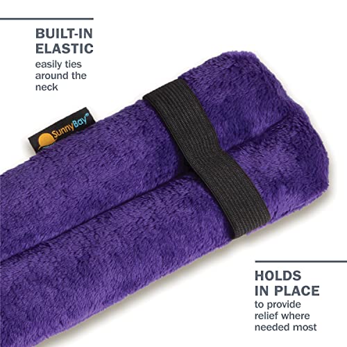 SunnyBay Microwave Heating Pad, Microwavable Heated Neck and Shoulder Wrap with Wide Neck Coverage, Hands-Free Moist Aromatherapy Hot or Cold Pack with Lavender, FSA HSA Approved, 26x5 Inches, Purple