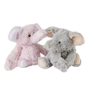 Warmies Hugs Elephants Soft Toys Grey and Pink, 0.53 kg, Hug-ELE-1