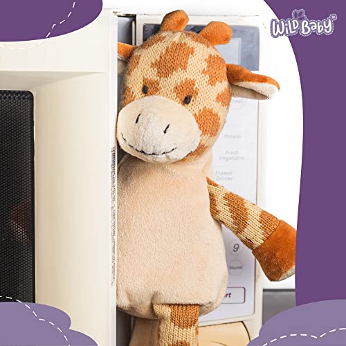 WILD BABY Giraffe, Dog and Bunny Stuffed Animal Bundle - Heatable Microwaveable Plush Pal with Aromatherapy Lavender Scent for Kids