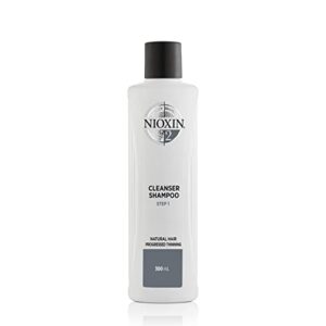 nioxin system 2 scalp cleansing shampoo with peppermint oil, for natural hair with progressed thinning, 10.1 fl oz