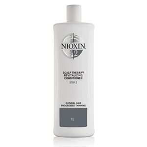 nioxin system 2 scalp therapy conditioner, natural hair with progressed thinning, 33.8 oz