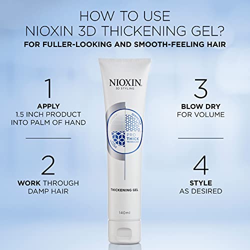 Nioxin Thickening Gel, Strong Hold and Texture for Thinning Hair, 5.13 oz