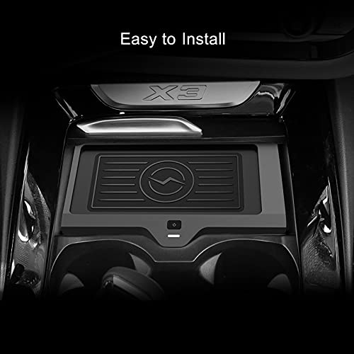 Wireless Charger Pad for BMW X3 G01 2023 2018 2019 2020 2021 2022,Fit for BMW X4 2019 2020 2021 2022 2023 Accessories,Wireless Charging Center Console Mat Organizer