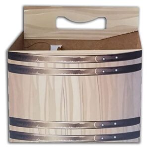 ice n cold 6pk cardboard carrier (barrel, 24ct) | holds 6pk 12oz bottles | fast same day shipping